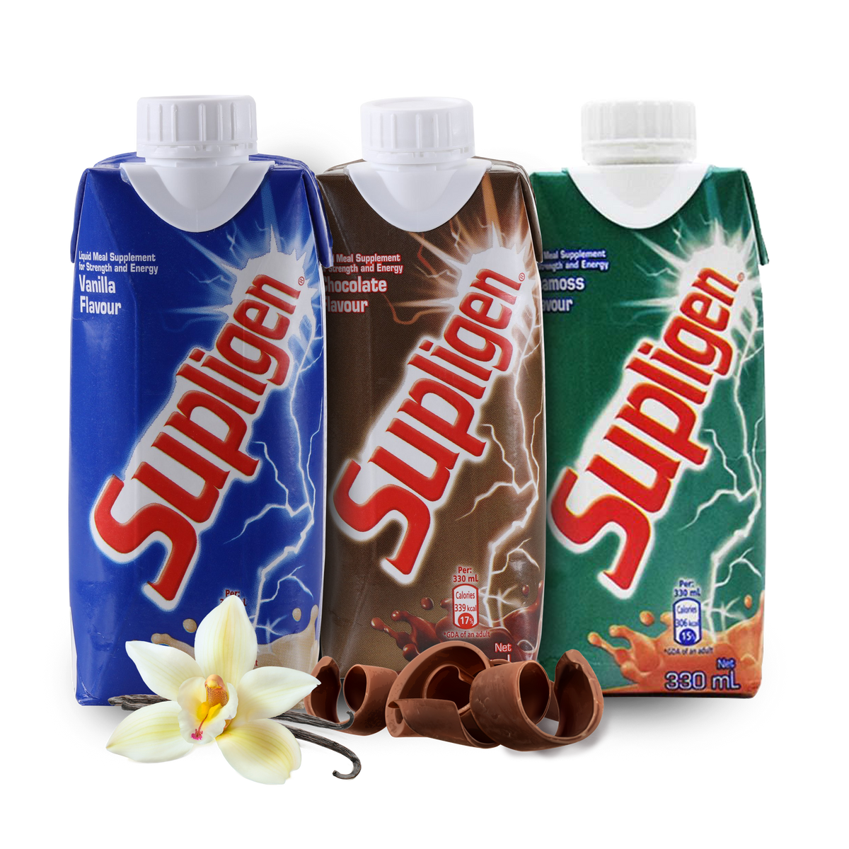 Supligen Actigen-E Mix Choc/Sms/Van w/Screw Cap (330ml) – Coffee Express TT